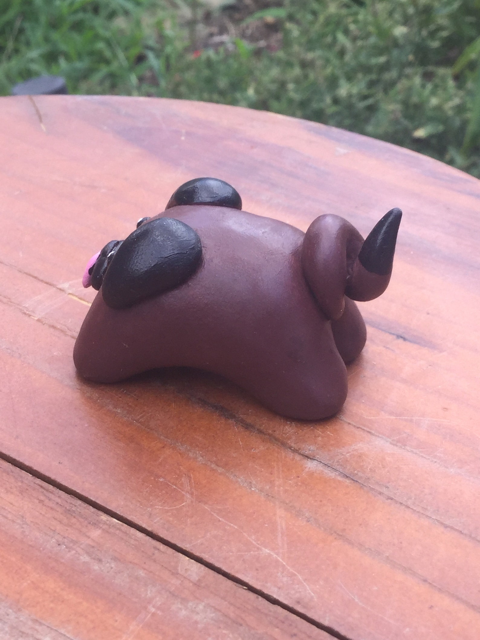 Handmade Dark Brown Clay Puppy Sculpture Hand-sculpted and - Etsy UK
