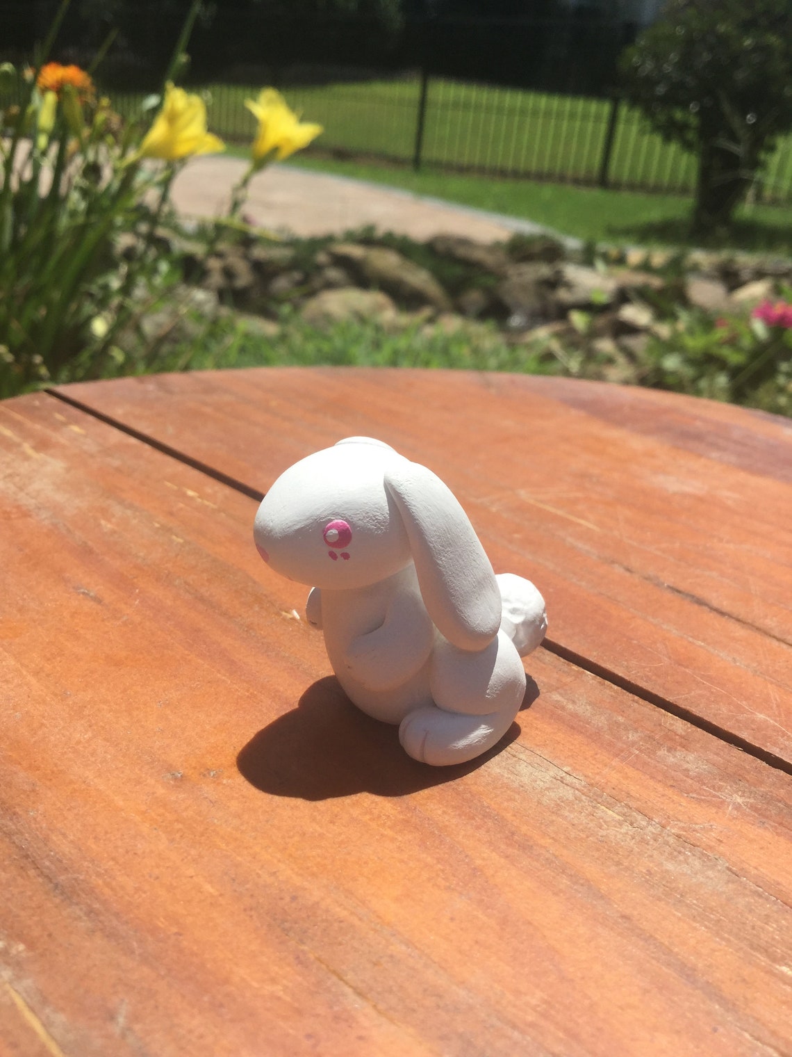 Bunny Rabbit Clay Sculpture Handcrafted No Molds Used | Etsy