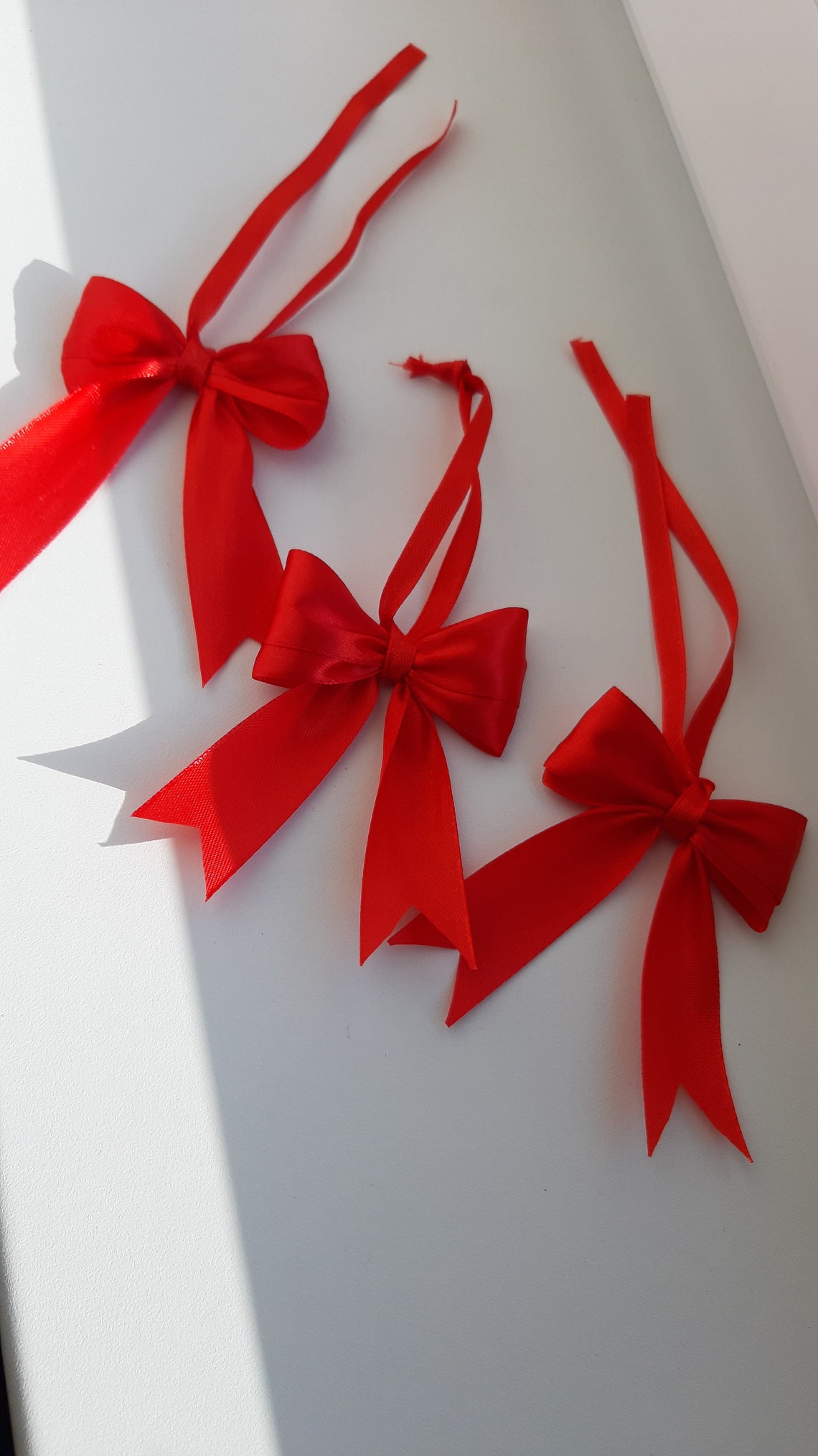 Red Christmas Bows, Red Christmas Tree Bow Set, Christmas Tree Bows ...