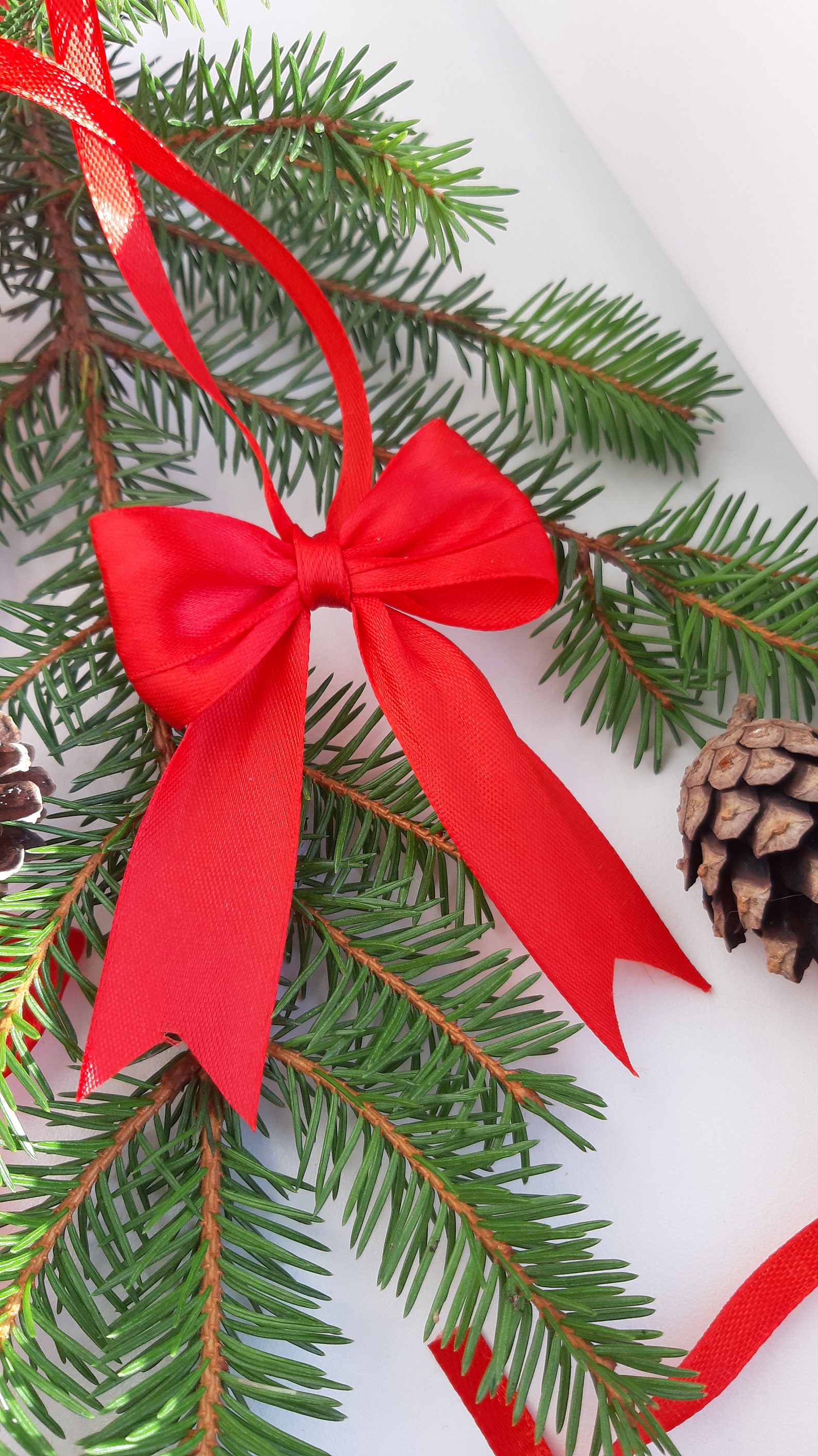 Red Christmas Bows, Red Christmas Tree Bow Set, Christmas Tree Bows ...