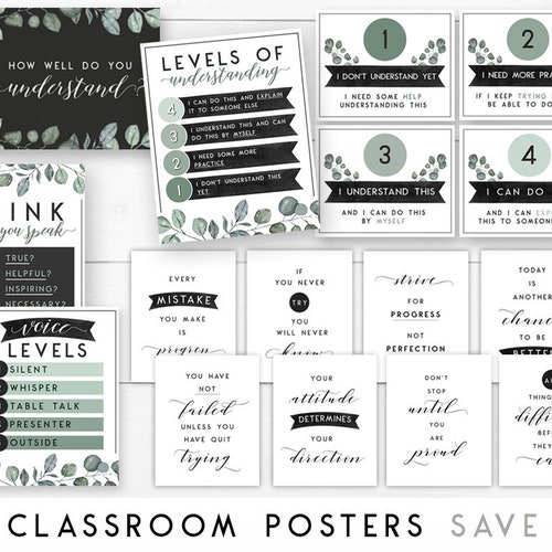 Succulent Classroom Bundle digital Classroom Theme Back to | Etsy