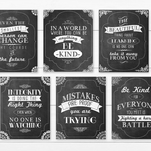 Classroom Quote Printables Inspirational Classroom Posters 6 - Etsy