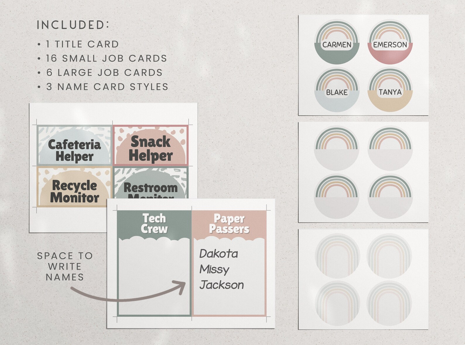 Editable Classroom Job Display Modern Cute Classroom Decor - Etsy