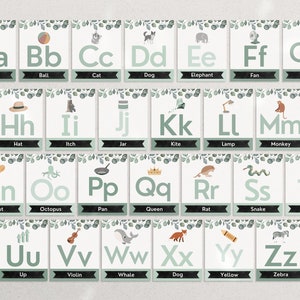 Alphabet Classroom Editable Posters, Letter Printables Farmhouse Canva ...