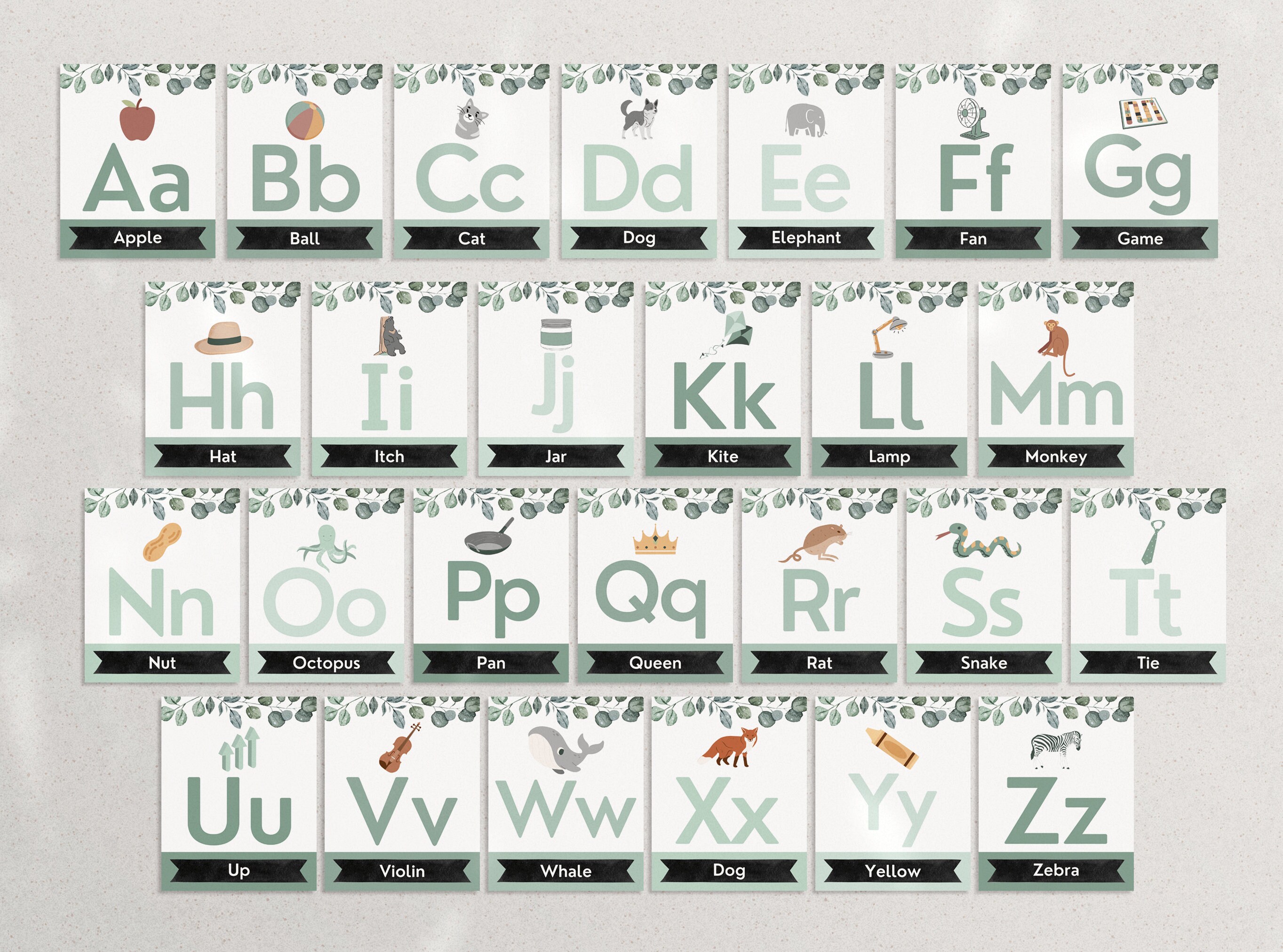 Alphabet Classroom Editable Posters Letter Printables - Etsy