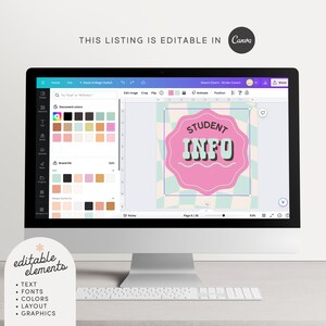 Classroom Binder Covers and Spines, Editable Bright Desert Teacher ...