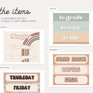 Classroom Rolling Trolley Cart Labels, Editable Teacher Drawer Filing ...