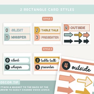 Voice Level Chart Classroom Printable Display, Editable in Canva, Cute ...