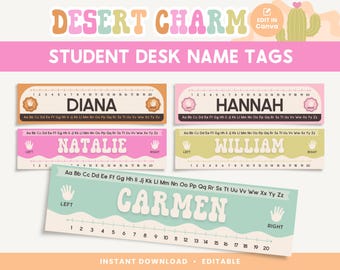 Student Desk Name Labels, Editable Classroom Printables, Student Name ...