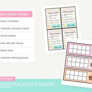 Editable Classroom Connections Printable Bundle, Bright Pastel Word ...