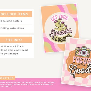 Growth Mindset Editable Classroom Printable Posters, Desert Bright ...