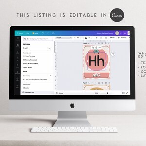 Alphabet Classroom Editable Posters Letter Printables Groovy - Etsy