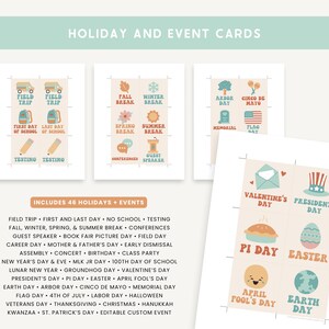 Classroom Calendar Display and Weather Station, Printable Groovy Retro ...