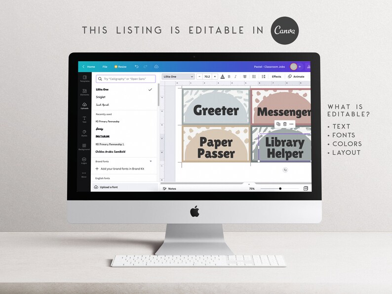 Editable Classroom Job Display Modern Cute Classroom Decor - Etsy