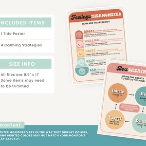 Calming Corner Editable Classroom Printables, Groovy Retro Canva ...