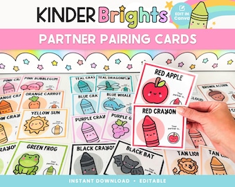 Partner and Small Group Pairing Cards | Classroom Management - Etsy