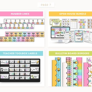 Editable Classroom Kinder Brights Printable Bundle, Canva Templates ...