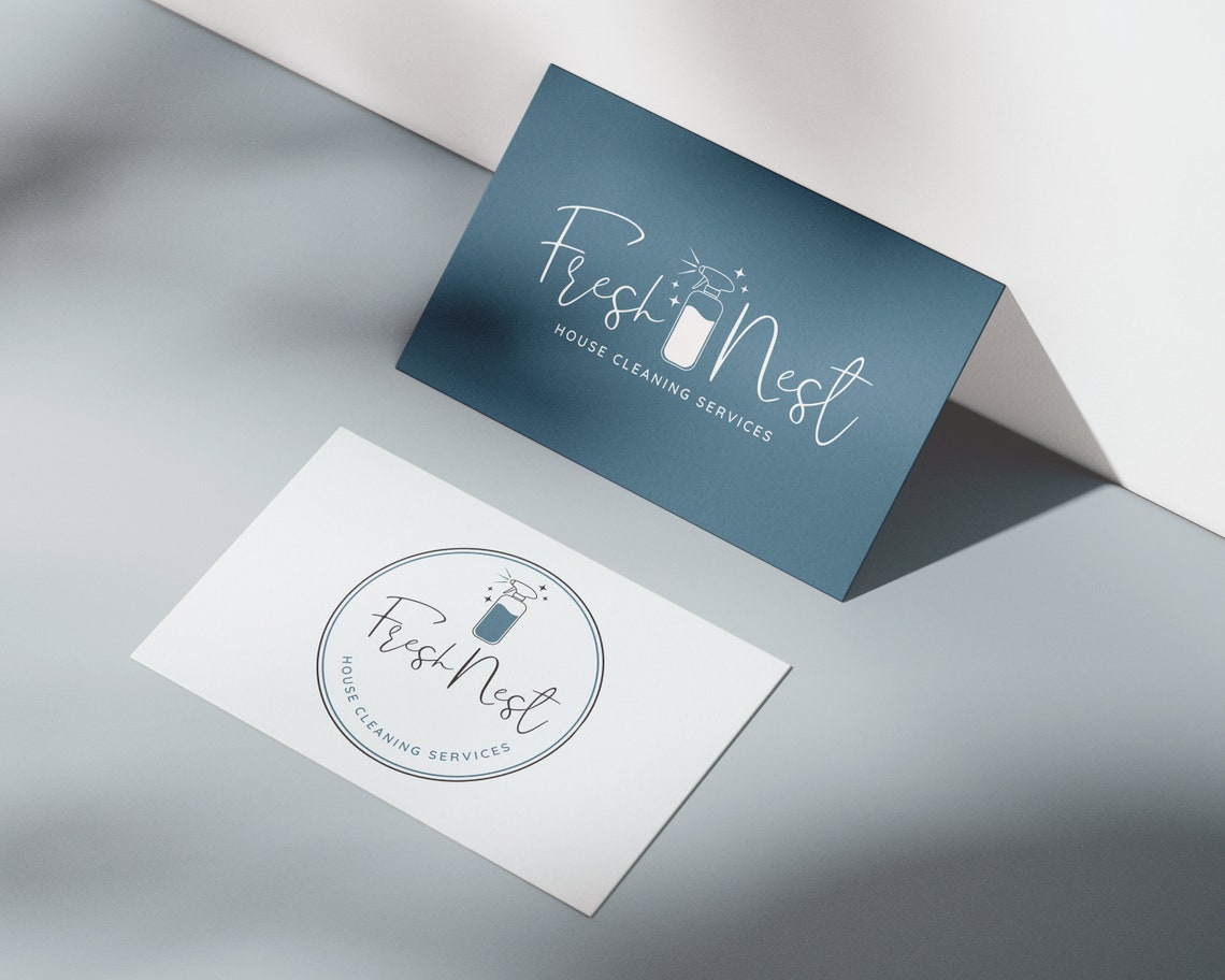 Editable Canva Cleaning Logo Designs, DIY Cleaning Service Logo, Round ...