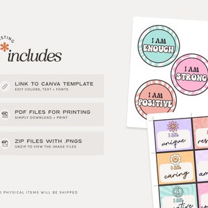 Classroom Affirmation Station Display, Groovy Bright Classroom Decor ...