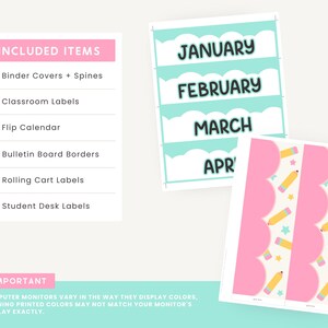Editable Classroom Organization Printable Bundle, Bright Pastel ...
