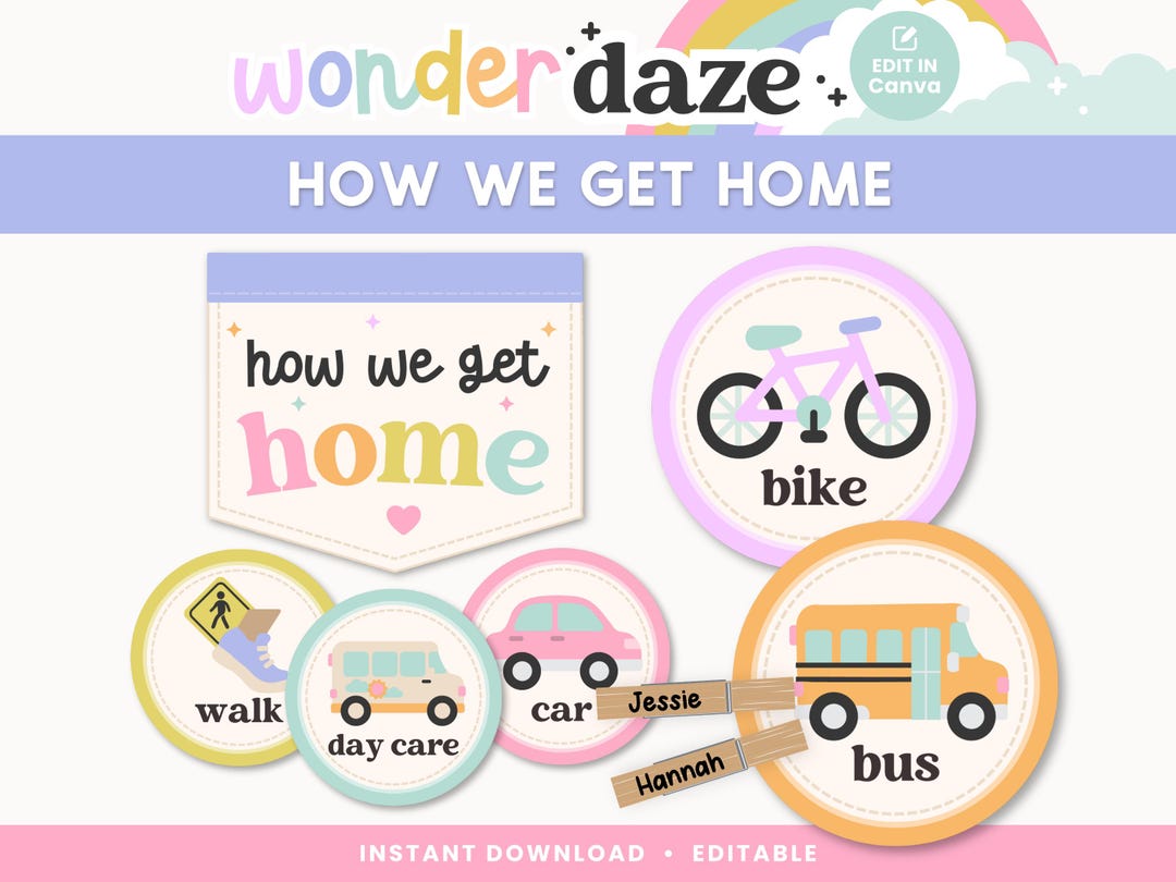 How Do We Get Home Clip Chart Classroom Printable, Student ...