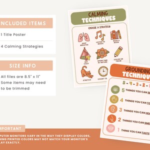 Calming Corner Editable Classroom Printables, Calm Down Skills, Canva ...