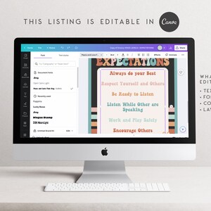 Voice Level Chart Classroom Printable Poster Editable Canva - Etsy