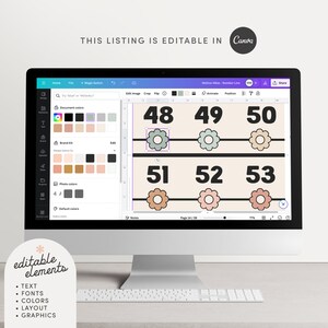 Classroom Number Line and Skip Counting Number Posters, Editable in ...