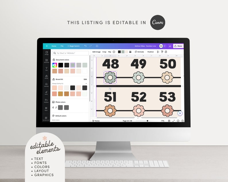 Classroom Number Line and Skip Counting Number Posters, Editable in ...