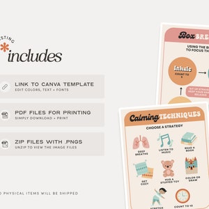 Calming Corner Editable Classroom Printables, Groovy Retro Canva ...