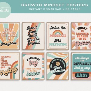 Editable Classroom Management Printable Bundle, Groovy Retro Growth ...