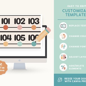 Classroom Number Line and Skip Counting Number Posters, Editable in ...