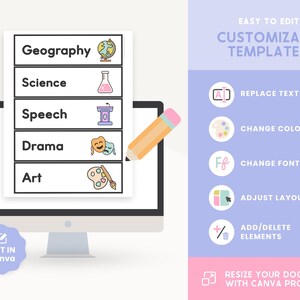 Editable Visual Schedule Cards | Colorful Classroom Timetable Display ...