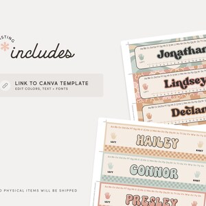 Student Desk Name Labels, Editable Classroom Printables, Student Name ...