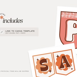 Classroom Bulletin Board Letters, Editable in Canva, Groovy Retro ...