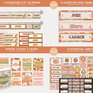 Editable Classroom Retro Sunshine Complete Collection Printable Bundle ...