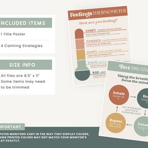 Calming Corner Editable Classroom Printables, Modern Boho Canva ...