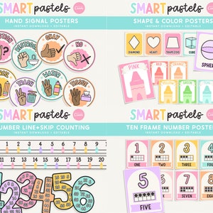 Editable Classroom Smart Pastels Complete Collection Printable Bundle ...