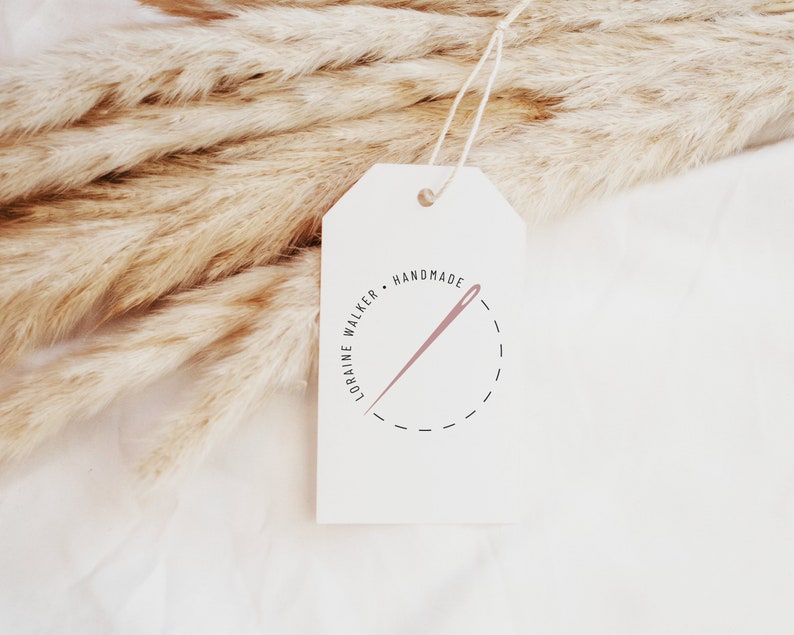 Editable Logo Design DIY Canva Thread Boho Logo Handmade - Etsy