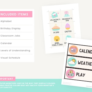 Editable Classroom Display Printable Bundle, Bright Pastels Alphabet ...