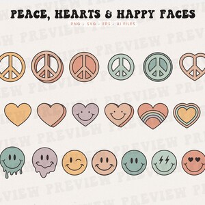 Groovy Retro Clip Art SVGS, Pngs, EPS, AI Files, Mellow Vibes Flower ...