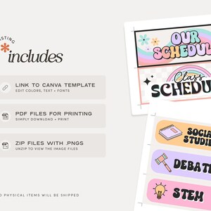 Classroom Schedule, Editable Classroom Printables, School Timetable ...