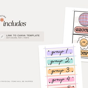 Classroom Labels Editable Templates, Pastel Groovy Classroom ...