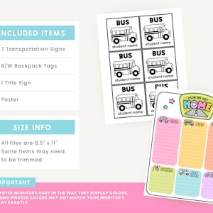 How Do We Get Home Clip Chart Classroom Printable, Student ...