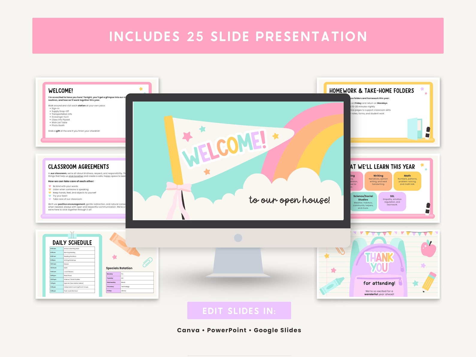 Back to School Open House Bundle | Editable Meet the Teacher Station ...