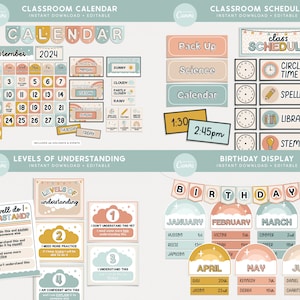 Editable Classroom Soft Clouds Complete Collection Printable Bundle ...