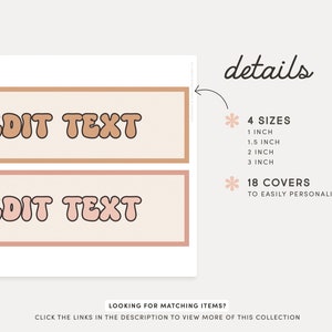 Classroom Binder Covers and Spines, Editable Groovy Retro Teacher ...