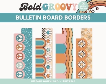 Classroom Bulletin Board Borders, Editable Canva Templates, Adventure ...