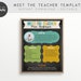 Meet the Teacher Classroom Printable Template, Teacher Introduction ...