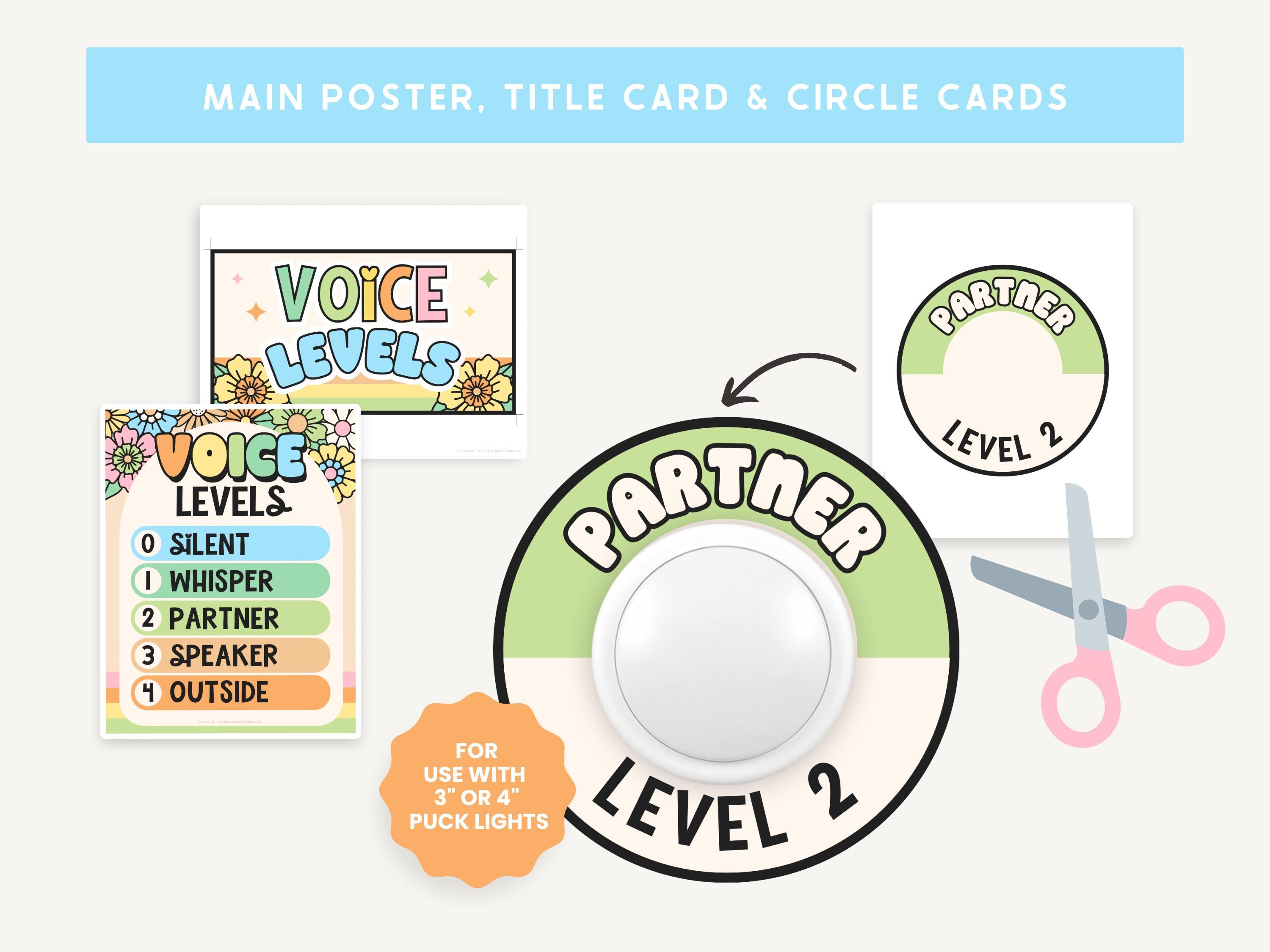 Voice Level Chart Classroom Printable Display, Editable in Canva ...